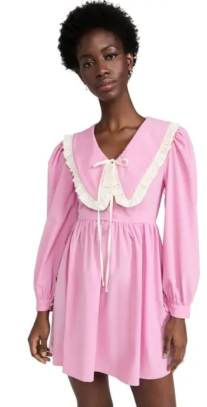 ワンピース sister Jane / Wild Rose Mini Dress Sister Jane Farmyard Collar Mini Dress In Rose Shadow - 50% Off